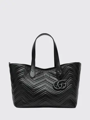 Gucci Chevron Calfskin Shoulder Bag - Black