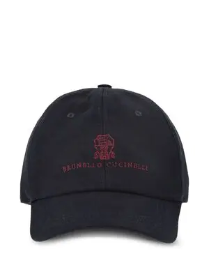 Brunello Cucinelli Logo Cotton Baseball Cap - Multicolor