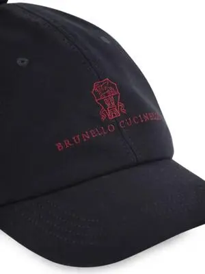 Brunello Cucinelli Logo Cotton Baseball Cap - Multicolor
