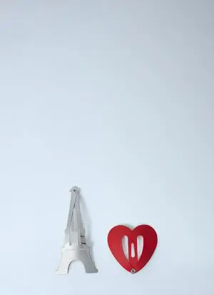 Balenciaga Set Of Two Bazaar Hair Clips - Red