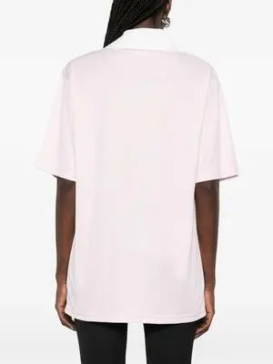 COURREGES V-neck T-shirt With Logo - Multicolor