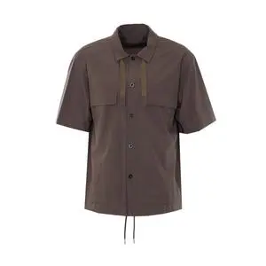Sacai Short Sleeves Shirt - Brown