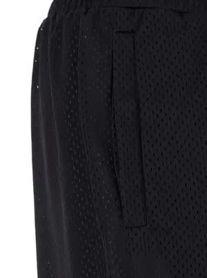 44 LABEL GROUP Black Shorts With Perforated Design And Elasticated Waist In Tech Fabric For - Multicolor