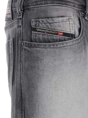 DIESEL® Grey Jeans With Five-pocket Design And Faded Effect In Cotton For