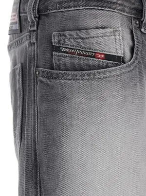 DIESEL® Grey Jeans With Five-pocket Design And Faded Effect In Cotton For - Multicolor