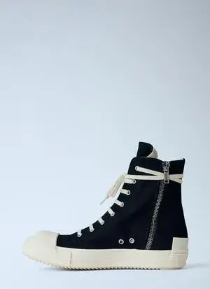Rick Owens High-top Canvas Sneakers - Black