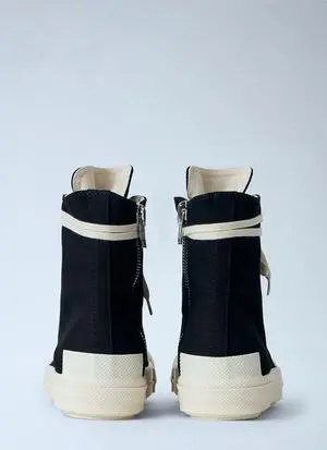 Rick Owens High-top Canvas Sneakers - Black