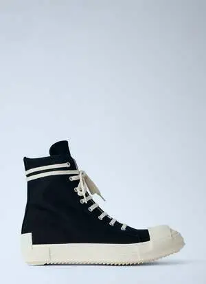Rick Owens High-top Canvas Sneakers - Black
