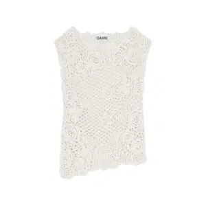 GANNI Neutrals Tops T-shirts & Jerseys - Cream