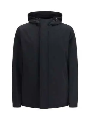 Herno Water-repellent Nylon Hooded Padded Jacket - Black