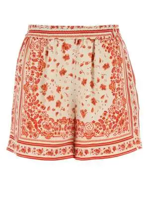 Fendi Printed Silk Shorts - Multicolor