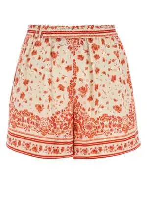 Fendi Printed Silk Shorts - Multicolor
