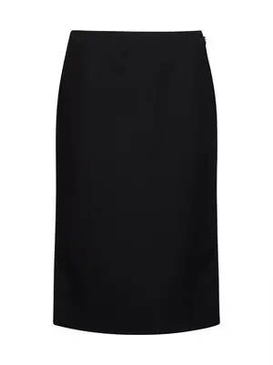 Fendi Wool And Silk Midi Pencil Skirt - Multicolor