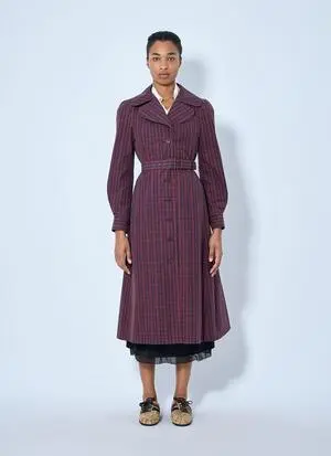 VIVIENNE WESTWOOD Belted Button-down Trench Coat - Multicolor
