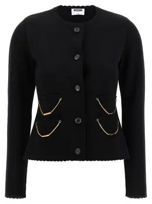 Moschino Chain Cardigan - Black
