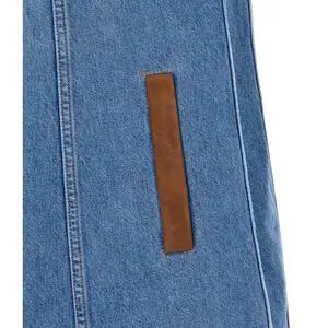 Versace Flared Denim Dress With Logo