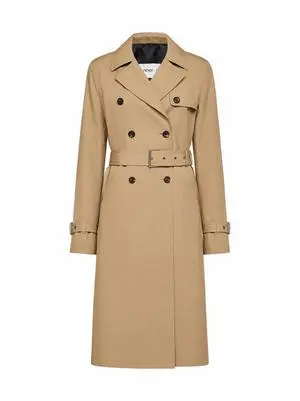 Fendi Rope Cotton Gabardine Belted Midi Trench Coat - Multicolor