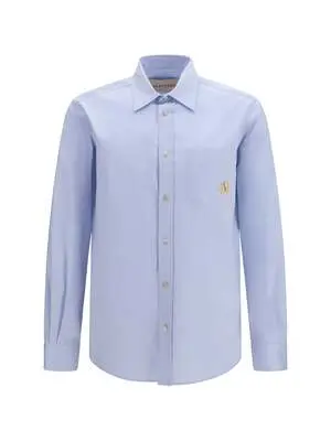 Valentino Garavani Cotton Shirt With Butterfly Embroidery - Blue