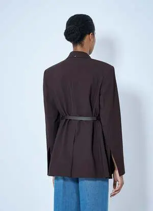 Sportmax Asymmetric Buckle Blazer