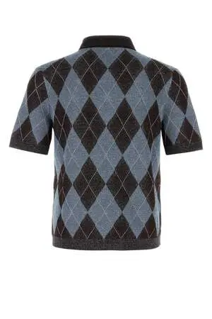 Gucci Embroidered Wool Blend Polo Shirt