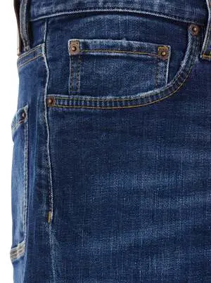 Dsquared2 Blue Jeans With Five-pocket Design And Faded Effect In Denim For