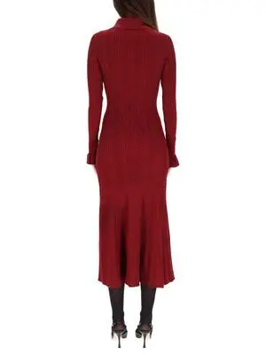 SELF-PORTRAIT Midi Dress With Collar - Multicolor
