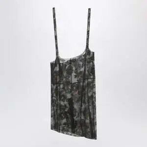 Prada Chantilly Lace Midi Skirt With Straps