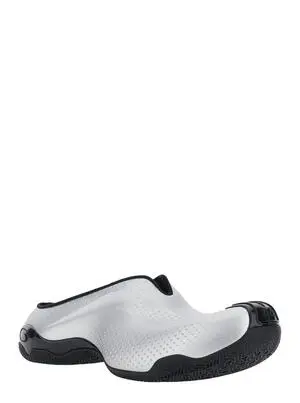 Balenciaga Grey Mules With Logo On The Side And Number On The Front And Back In Tech Fabric - Gray