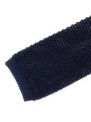 Brunello Cucinelli Silk Knit Tie - Blue