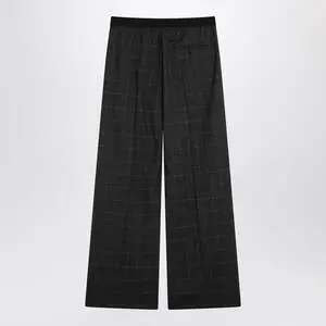 Balenciaga Dark Grey Tartan Trousers