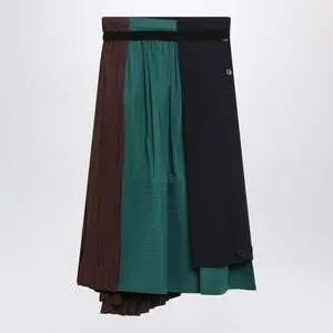 Prada Asymmetric Patchwork Skirt