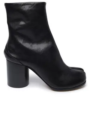 MAISON MARGIELA Leather Tabi Ankle Boots - Black