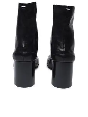 MAISON MARGIELA Leather Tabi Ankle Boots - Black