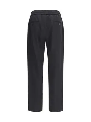 Dolce & Gabbana Wool Gabardine Jogger Pants - Black