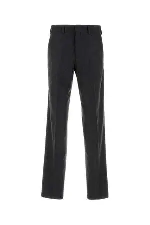 Fendi Dark Grey Stretch Cashmere Pant - Gray