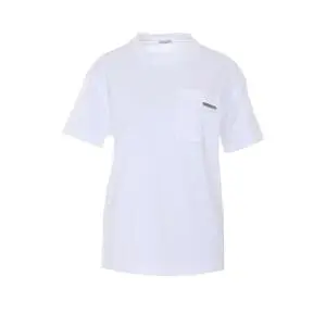 Brunello Cucinelli T-shirt With Shiny Tab - White