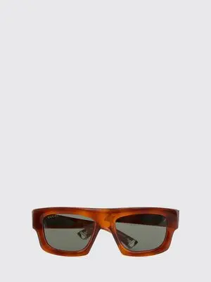 Gucci Aviator Sunglasses In Acetate With Rectangular Frame And Logo
