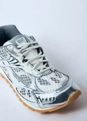 Bottega Veneta Orbit Sneakers - Silver
