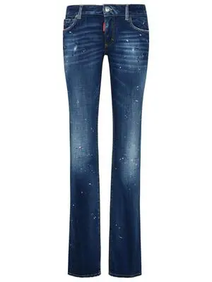 Dsquared2 Raw Edge Hem Jeans For Women