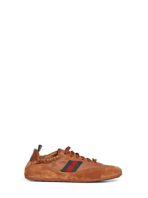 Gucci Brown Technical Fabric And Suede Shift Sneakers - Multicolor