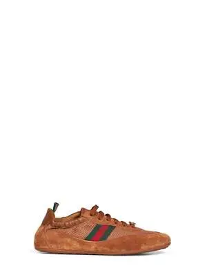 Gucci Brown Technical Fabric And Suede Shift Sneakers - Multicolor