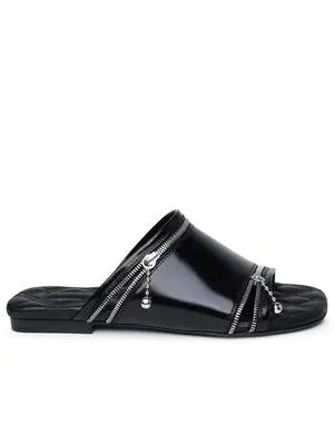 Burberry Leather Slippers - Black