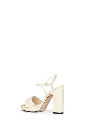 Gucci Ivory Leather Platform Sandals - Multicolor