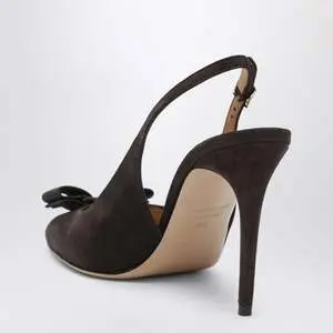 FERRAGAMO Suede Slingbacks - Brown
