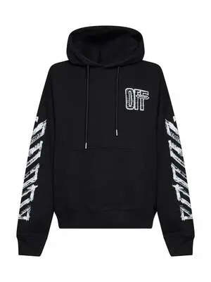 Off-White Cotton Motion Arrow Skate Zip-up Hoodie - Multicolor