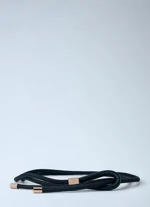 Max Mara Braided Leather Belt - Black