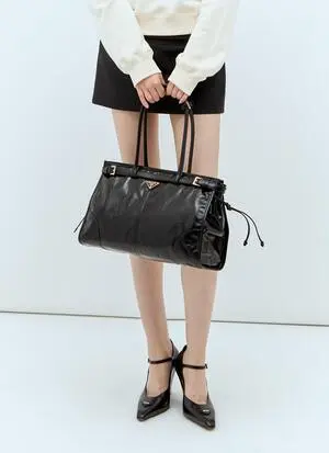 Prada Leather Shoulder Bag - Black