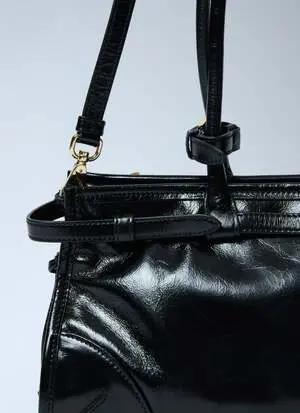 Prada Medium Leather Handbag - Black