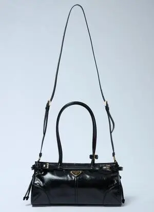 Prada Medium Leather Handbag - Black