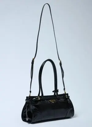 Prada Medium Leather Handbag - Black